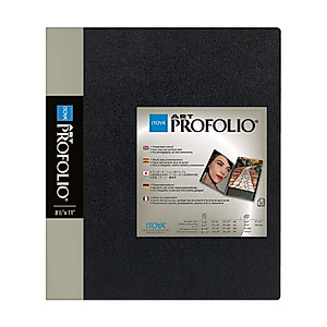 ITOYA 18 x 24 inches Original Art Presentation Book/Portfolio- for Art, Photography, and Documents - Pack of 2 + Scrapbooking Stickers 4 Pages of Emojis, Quotes, Letters & Numbers