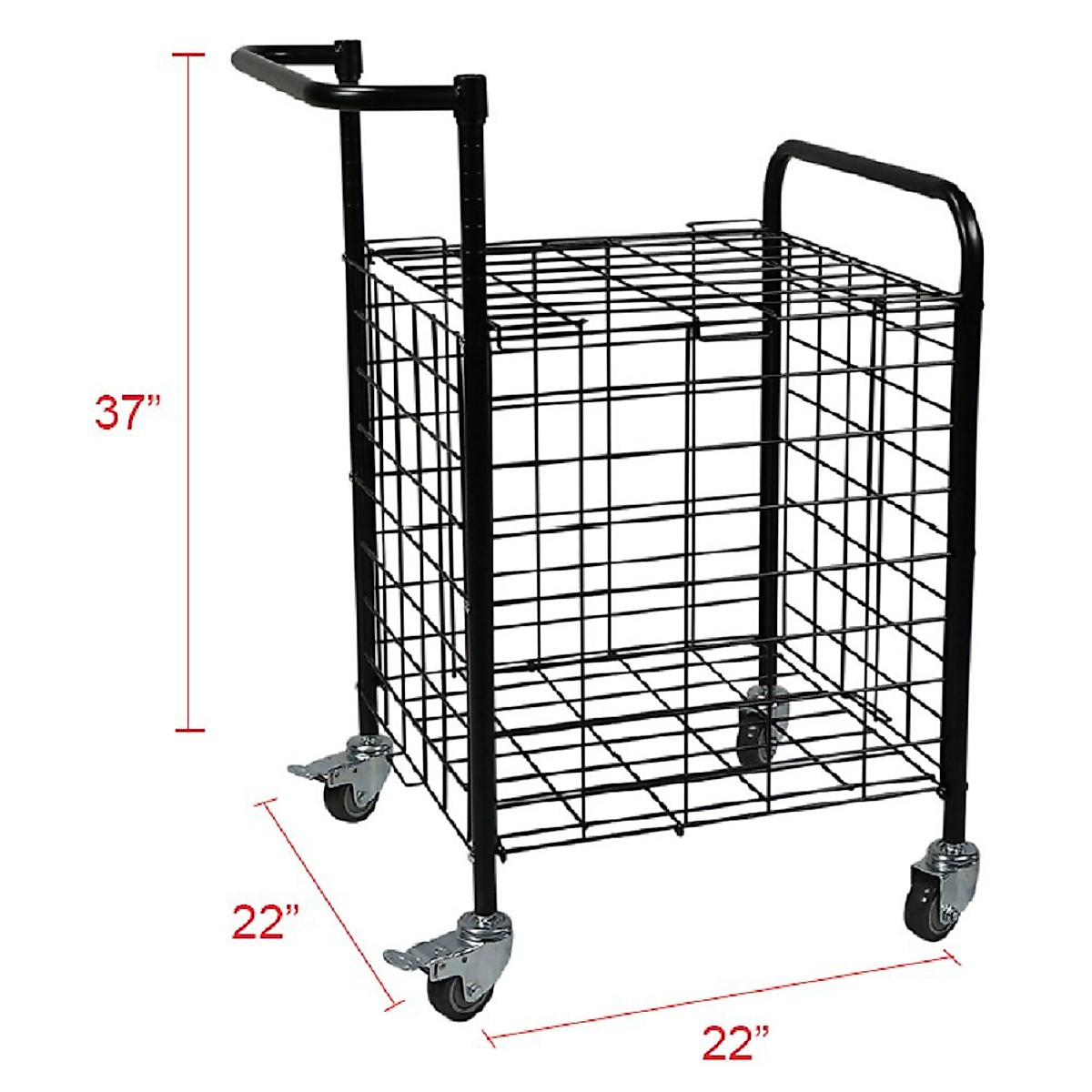 Apollo Hardware Portable Ball Locker (Medium/ 22" W X 22" L x 37" H) (Black)