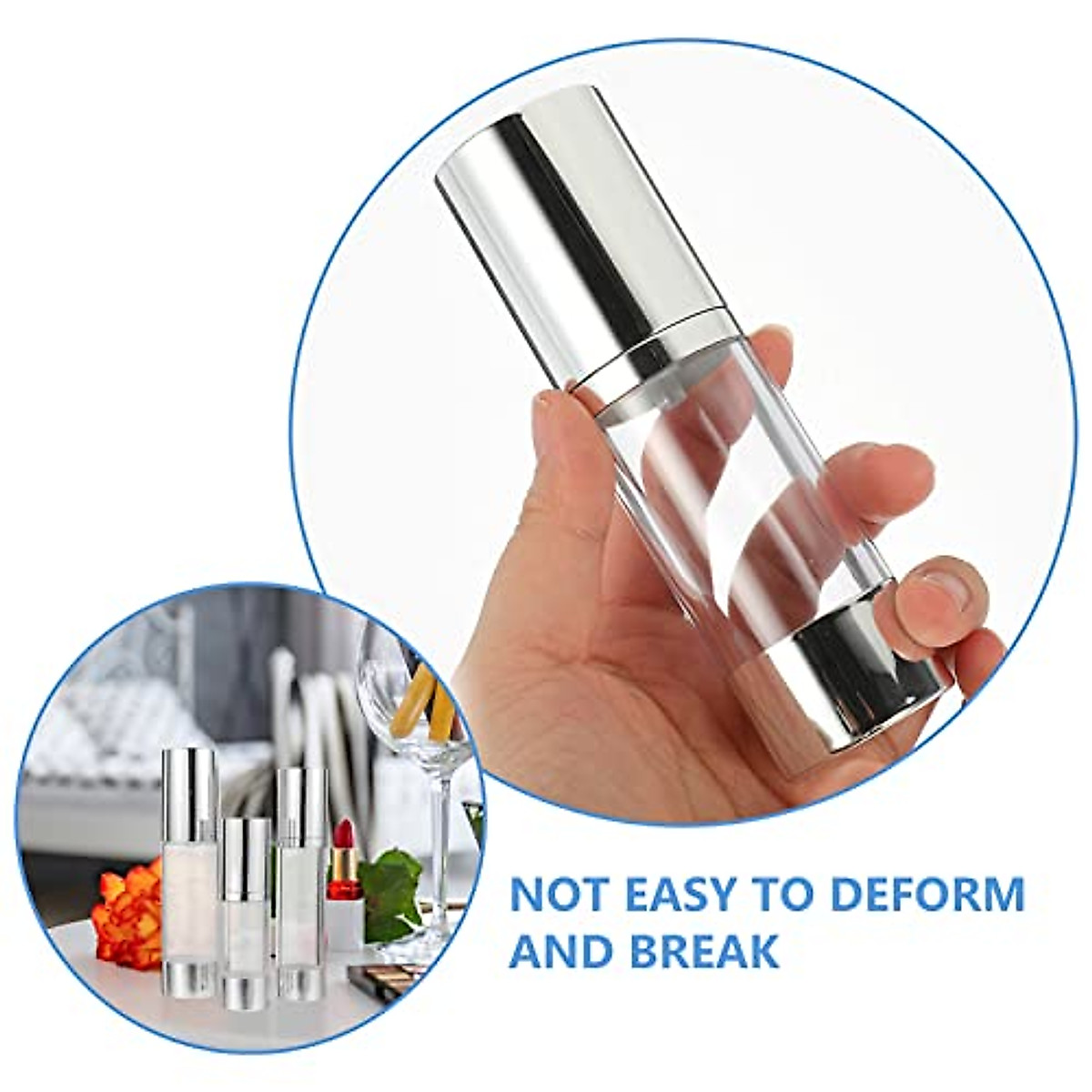 3pcs Vacuum Lotion Bottle Travel Size Bottles for Toiletries Travel Liquid Bottles Small Containers Cosmetic Jars Lotion Container Travel Jars Travel Cosmetic Containers