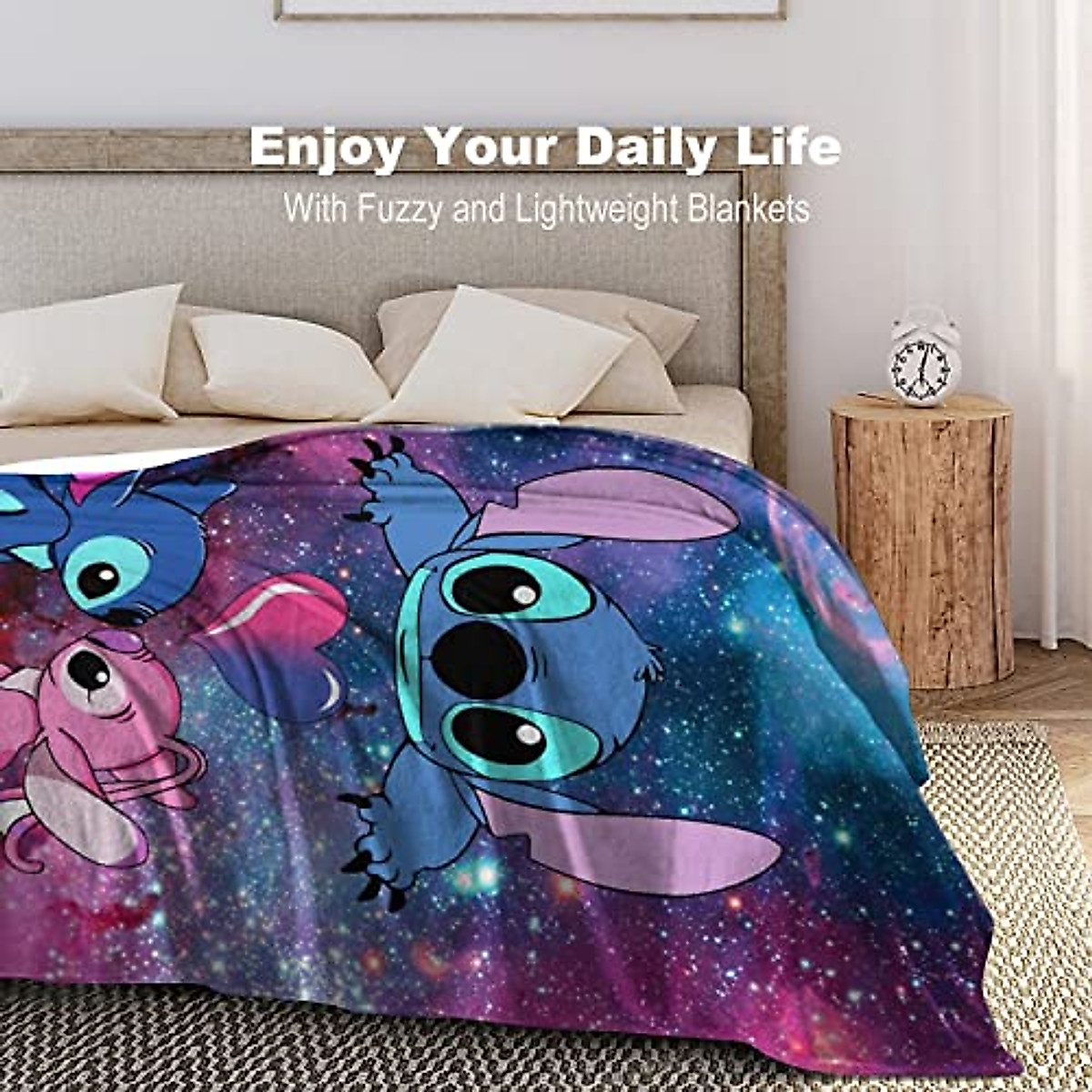 Cartoon Blanket Super Soft Flannel Throw Blanket Warm Comfortable Blanket Gifts for Kids Adults All Season 50"x40"