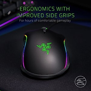 Razer Mamba Elite Gaming Mouse with 16.000 DPI 5G Optical Sensor, 9 Programmable Buttons, Ergonomic Form Factor, Powered Chroma