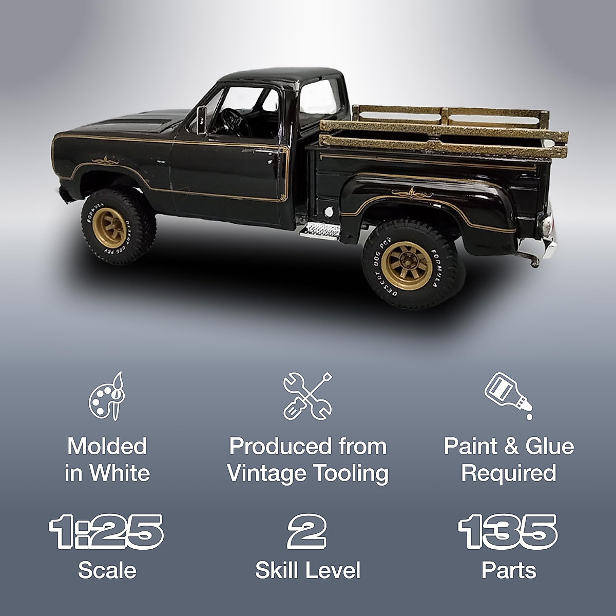 MPC 1977 Dodge Warlock Pickup 2T 1:25 Scale Model Kit