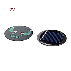 uxcell 5Pcs 2V 40mA Poly Mini Round Solar Cell Panel Module DIY for Light Toys Charger 36mm Diameter