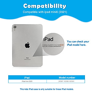 FIREVASE Kids Case for iPad Mini 6th Generation (8.3 Inch 2021), iPad Mini 6 Case for Kids, EVA Shock Proof Light Weight, with Handle Built-in Bracket & Shoulder Strap (Blue)