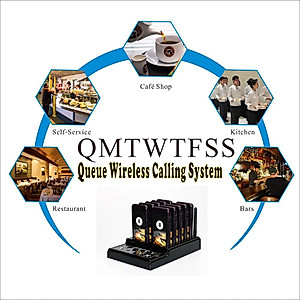 SHIHUI 10 Pager buzzers 1 keypad Queue Number Call Wireless Calling System Queue Call Restaurant Paging System for Restaurant Church Food Truck Coffee Shop Office