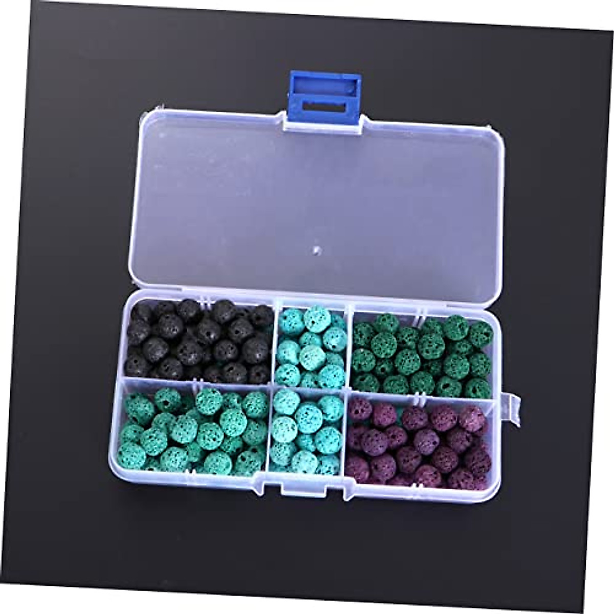 COHEALI 1 Box 200pcs Bulk Jewelry Natural Gemstone Beads Crystal Pendant Lava Beads Spacer Beads Round Chakra Beads Jewelery Making Beads Loose Beads Beading Jewelry Set Bracelet Beads Set
