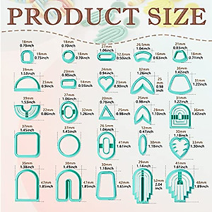 TAINSKY Polymer Clay Cutters Set, 25 Shapes Clay Earring Cutters with 145 Earrings Accessories for Polymer Clay Jewelry Making