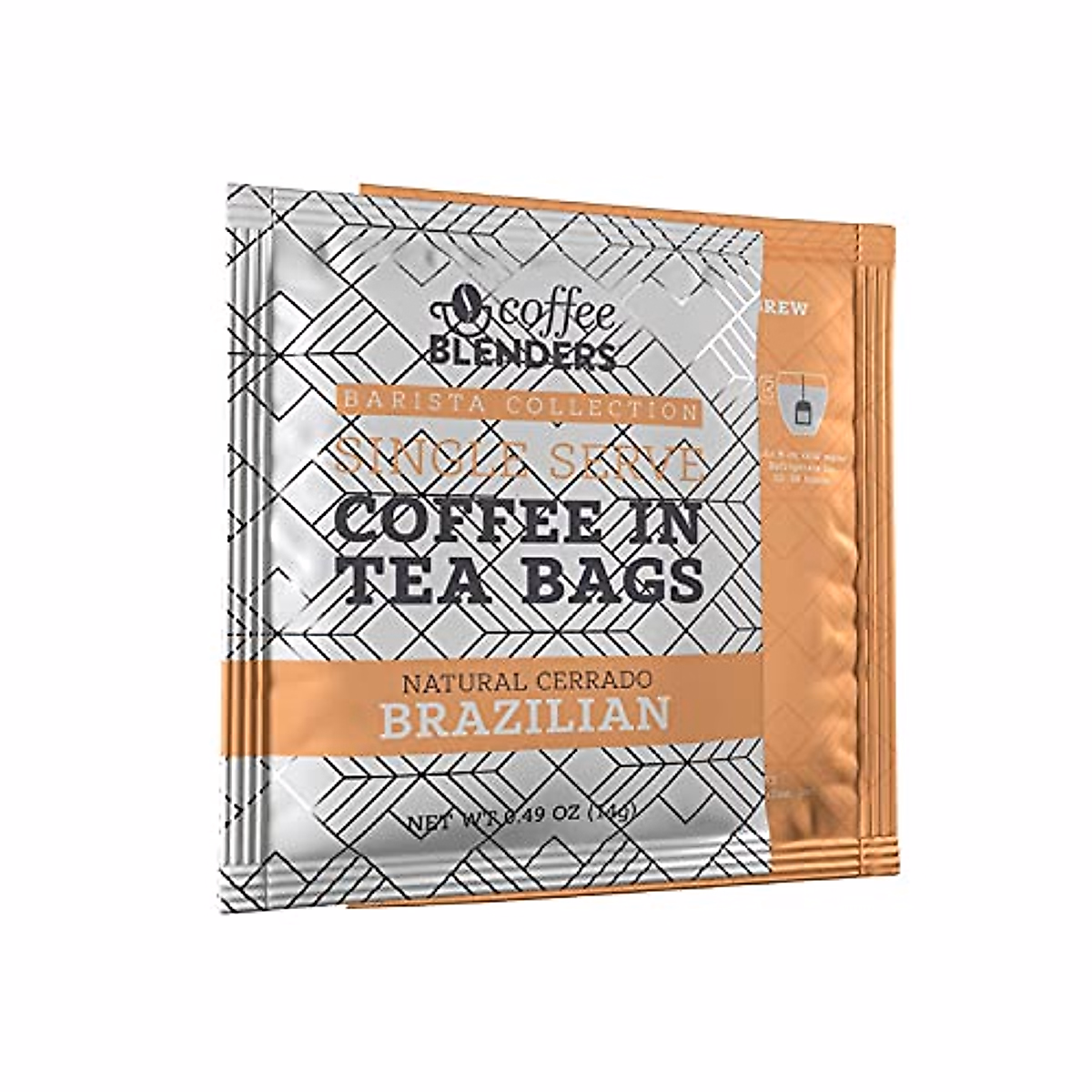 Coffee Blenders Tea Bag Coffee - Brazilian Flavor 10 Count Single Serve Instant Coffee, Portable Drip T-Bag Packets, Convenient Fast Fresh Simple