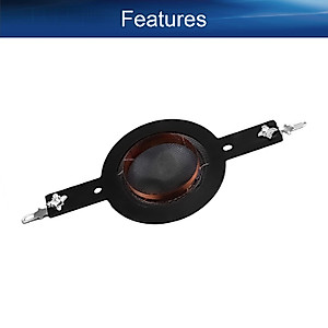 Heyiarbeit 2Pcs 25.5mm/1.00" Tweeter Voice Coil Audio Speaker High Tone Silk Film Rack Dome Tweeter Accessory for Audio Replacement