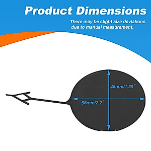 Front Bumper Tow Hook Cover Towing Eye Cap Fit for Chevrolet Malibu 2013 2014 2015 (Unpainted, Right Passenger Side)