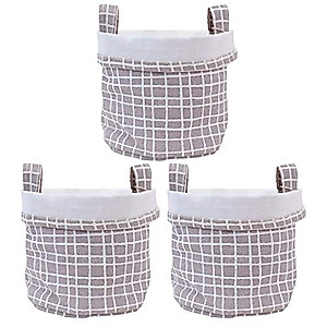 MAIKA Recycled Canvas Storage Bucket 3-pack, Size Medium, Woven Grey
