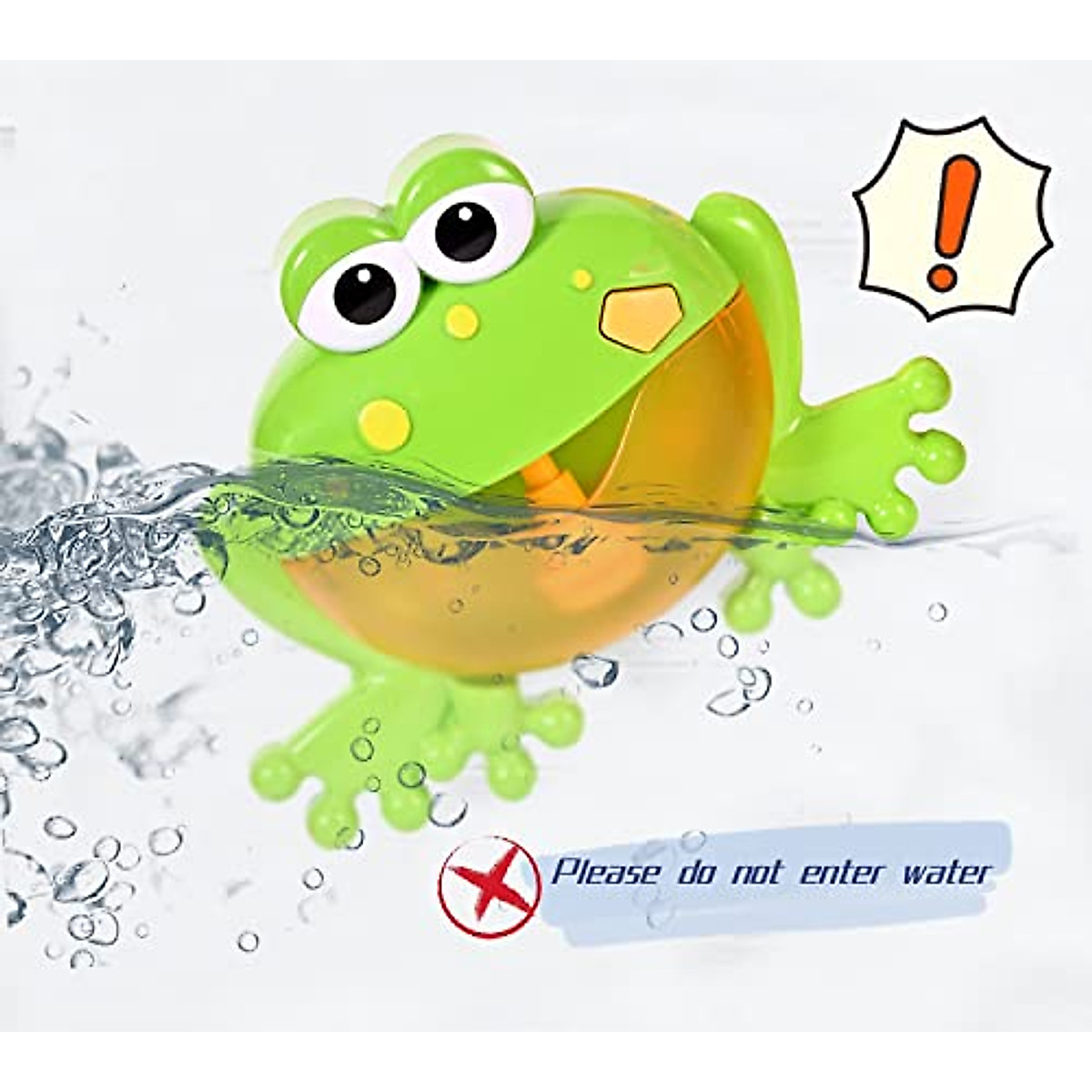 Baby Bath Bubble Toys Set,Tub Big Frog Automatic Bubble Maker Blower Toys with 12 Music Baby Fun Shower Toys, for Boys, Girls