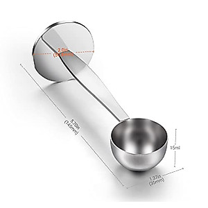 WILLIZTER Two-in-One Stainless Steel Coffee Scoop Tamping Dual-Purpose Coffee Spoon Powder Hammer Tamper Multi Function Spoon Holder Coffee Tools for Measuring and Tamping