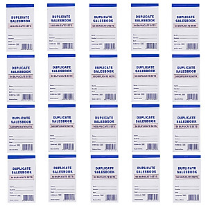 FactorDuty 20 Pack Lot Sales Book Order Receipt Invoice Carbonless Copy 50 Sets 3.5" X 5.5"