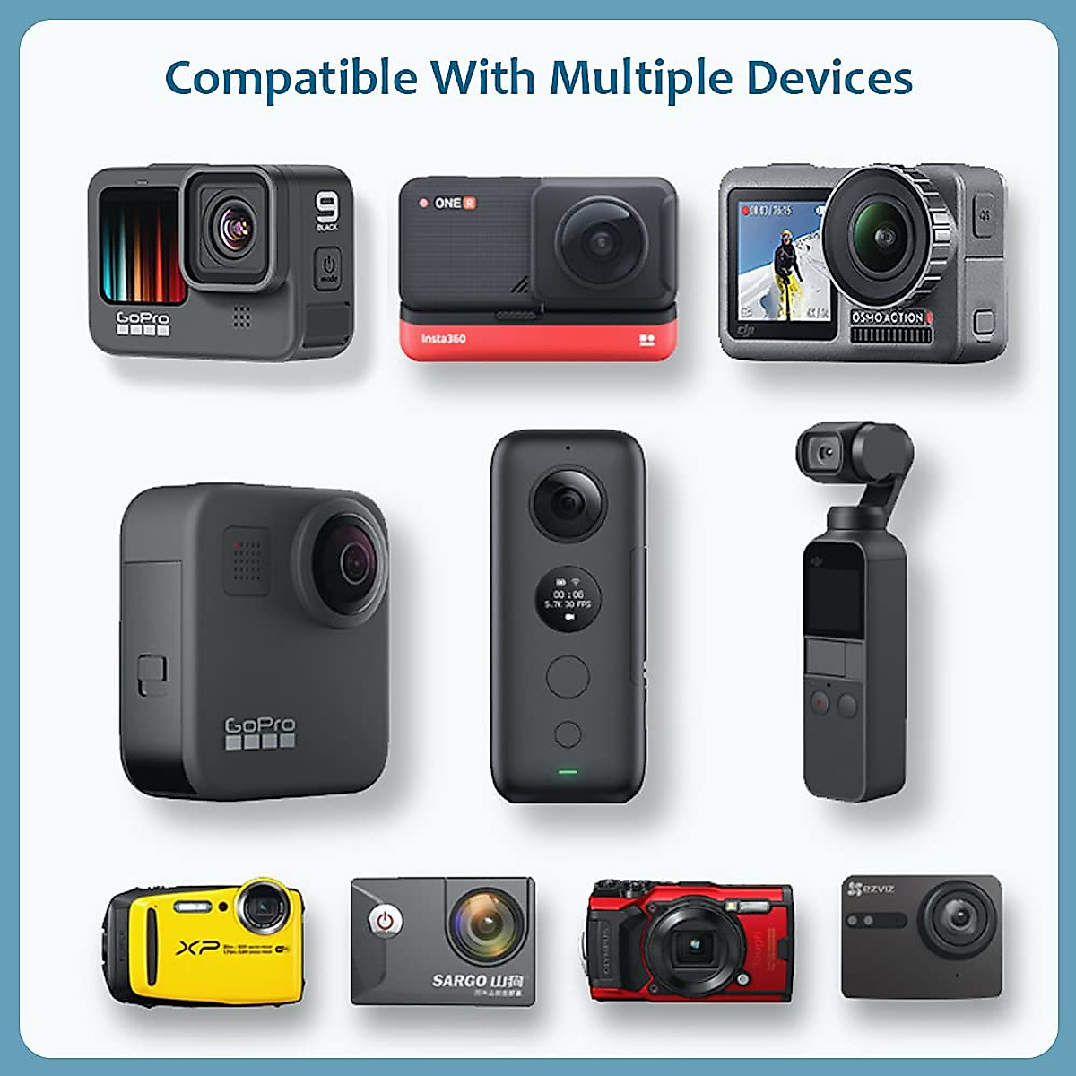 UTV ATV Camera Mount Holder 360°GoPro Roll Bar Mount Accessories Action Cameras Accessory for 1.75"-2" Roll Bar and tube