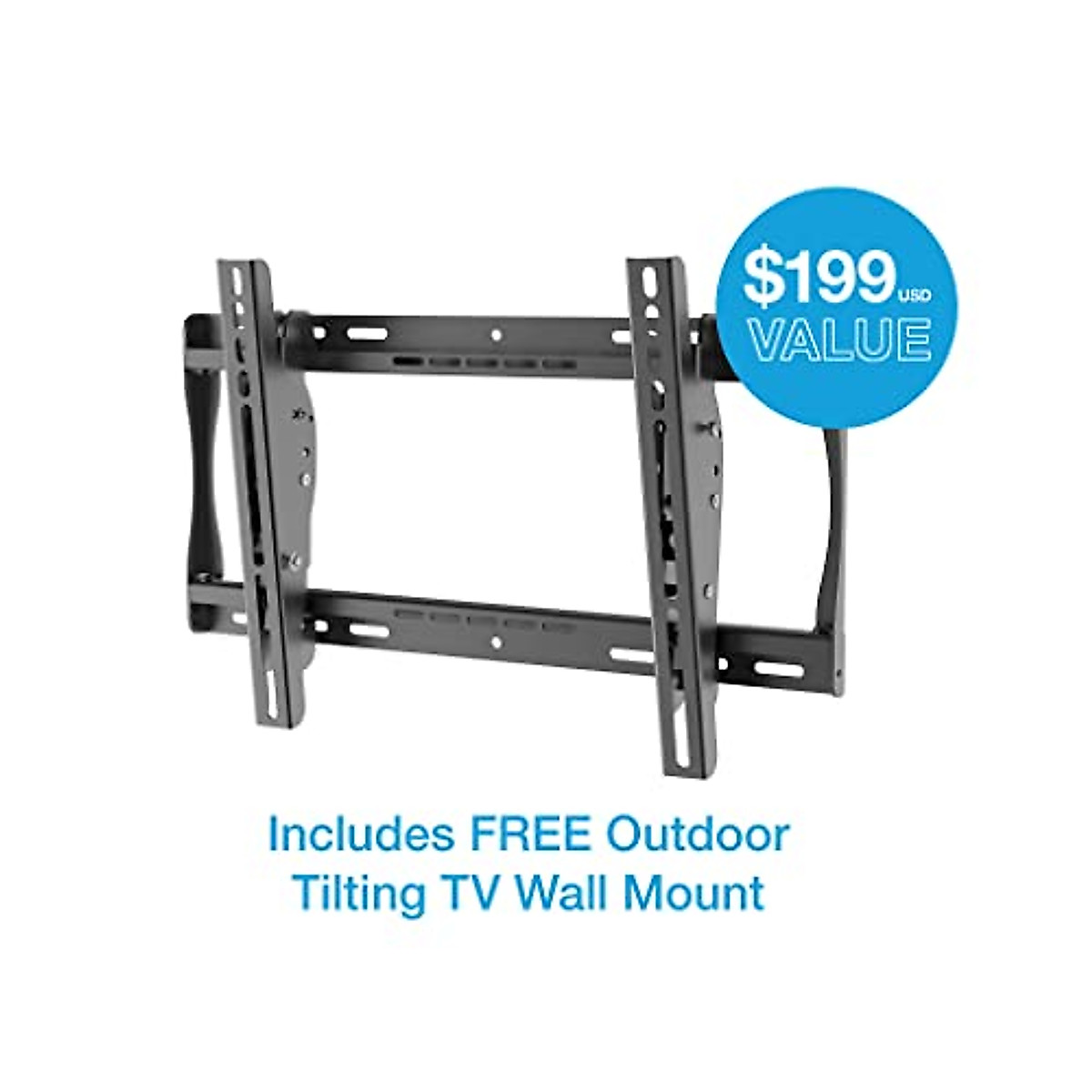 Peerless-AV 65'' Neptune Partial Sun Outdoor 4K HDR Smart TV w/Free Outdoor Tilting Wall Mount, WPTV653