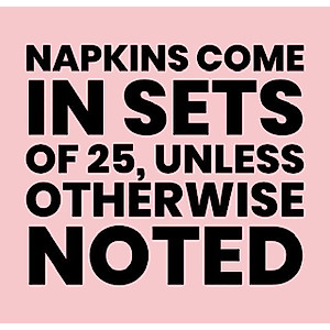 Generic She's Tying the Knot Bridal Shower Black Bow Bridal Shower Black Bachelorette - Cocktail, Napkins Set of 25, White