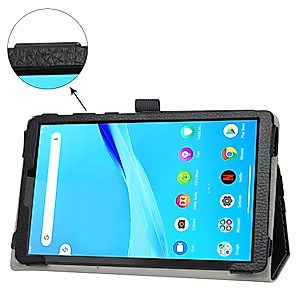 Bige for Lenovo Tab M8 Tablet Case - PU Leather Folio 2-Folding Stand Cover for Lenovo Tab M8 8" Tablet, Black