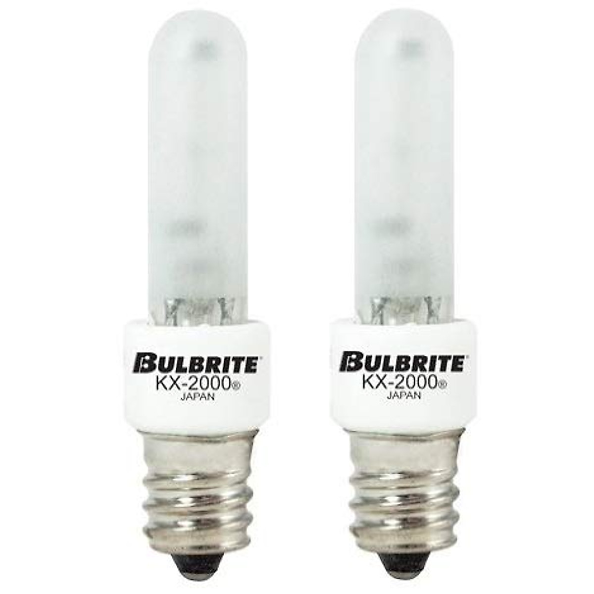 Bulbrite KX40/E12 40W KX-2000 Krypton/Xenon T3 Clear Bulb, Candelabra Base (Frost 2 Pack)