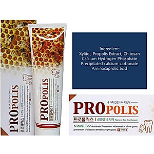 Natural Bee Propolis Toothpaste for Sensitive Teeth & Anti-Plague 6.3oz(180g) 2pcs - Korean Oral Care