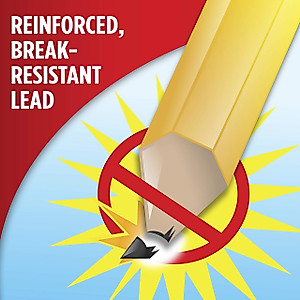 Paper Mate EverStrong #2 Pencils, Reinforced, Break-Resistant Lead When Writing, 6 Packs of 24 (144 Count)