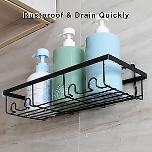 GOMALL Shower Caddy, 5 Pack Bathroom Organizers and Storage, Rustproof Stainless Steel Shower Organizer Bathroom Shelves With Large Capacity,No Drilling Shelves For Bathroom, Apartment Essentials,Home