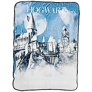 Northwest Micro Raschel Throw Blanket, 46 x 60 Inches, Blue,White