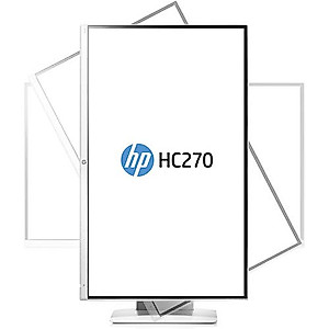 HP HC270CR HCE 27IN 2560X1440-QHD 3M:1-Contrast 12MS-Response VGA/HDMI/DP LED Display W/Pivot/Swivel/TILT-Adjustment Webcam & Speakers White 3YR