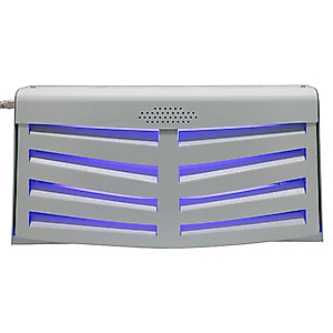 JT Eaton 1500LV Synergetic Metal Horizontal Fly Light Trap with Large Glue Board and Shatterproof Bulbs - Ideal for Restaurants and Kitchens