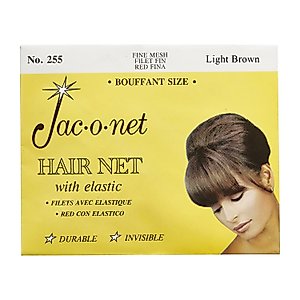 Jac-O-Net Hair Net Tiny Mesh Bouffant/Large Size, Light Brown,1 Net Per Pack [Pack of 12]