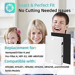 HPA200 HEPA Filter Replacement for Honeywell HPA200 HRF-ARVP200 Series Air Purifiers HPA200, HPA201, HA202, HPA204, HPA250 by APPLIANCEMATES