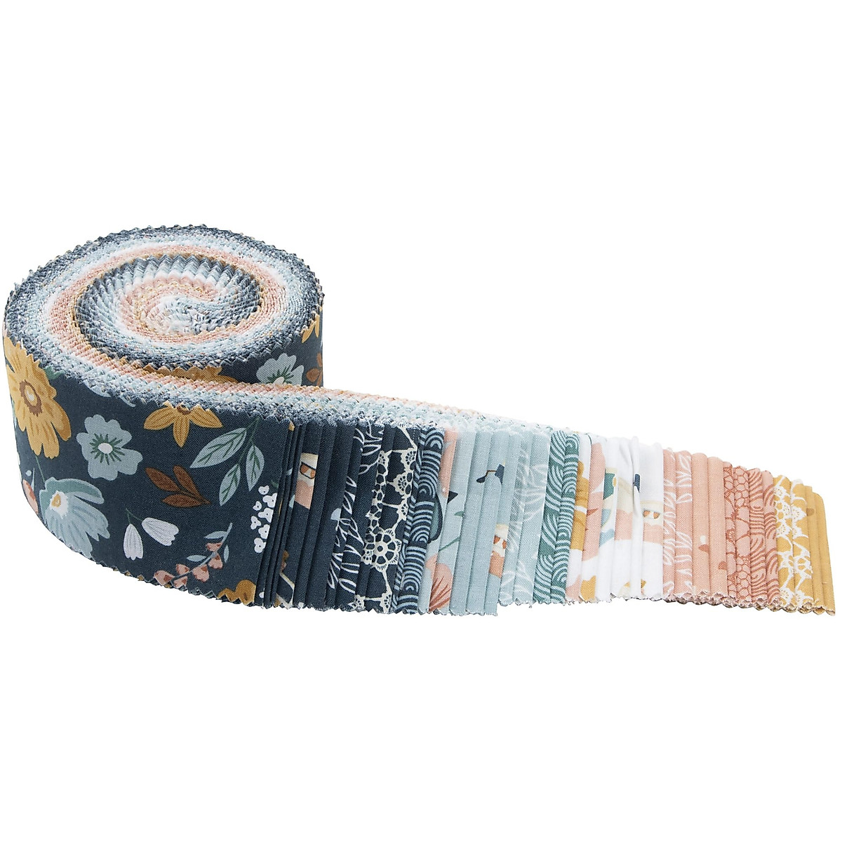 Dani Mogstad Live, Love, Glamp Rolie Polie 40 2.5-inch Strips Jelly Roll Riley Blake RP-13500-40