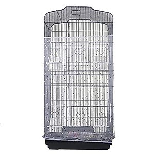 Bonaweite Extra Large Mesh Bird Seed Catcher, Bird Cage Stretchy Guard Cover, Birdcage Nylon Shell Skirt Traps Guards - 29.5” Height