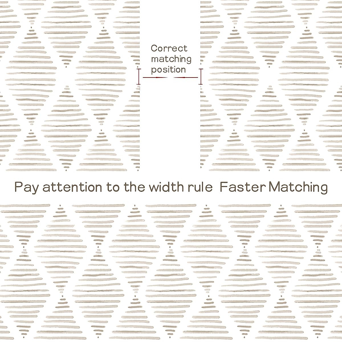 Modern Stripe Peel and Stick Wallpaper Beige and White Contact Paper17.7inch x 118.1inch Geometric Beige Contact Paper for Bathroom Removable Wallpaper Self Adhesive Wallpaper Cabinets Decor Vinyl