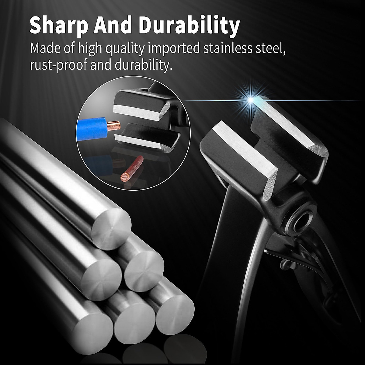 EBEWANLI Straight Nail Clipper, 17mm Wide Jaw Opening Extra Large Toenail Clippers for Thick Nails or Tough Fingernail & Ingrown Toenail, Heavy Duty Thick Toenail Clippers for Seniors, Men, Adult