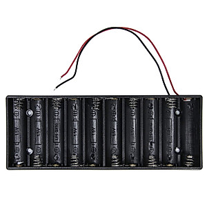 12v aa Battery Holder, 10 AA Battery Holder with Wire Leads 1.5V for LED Lights