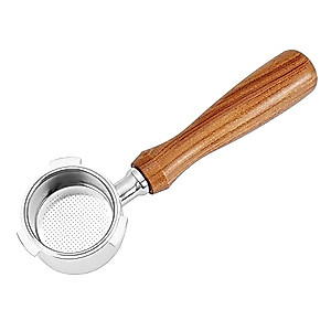 DIBTSA 51mm Bottomless Portafilter Compatible with DeLonghi Espresso Machine EC680 EC685, 304 Stainless Steel, with Reusable Coffee Replacement Filter Basket