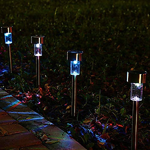 CLEVER GARDEN Outdoor Solar Lights, Upgraded Waterproof Solar Powered Landscape Spotlights Patio Decoration, 12 Pack