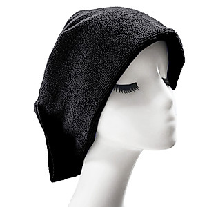 POLYTE Professional Quick Dry Lint Free Microfiber Hair Drying Salon Towel, 16 x 29 in, 12 Pack (Black)