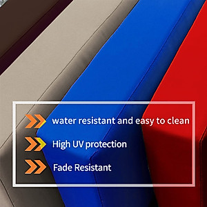 Cinnamonee Patio Cushion Covers, Water Resistant Outdoor Cushion Slipcovers, Patio Sofa Cushion Covers Replacement(20"X22"X4" 2 Pack, Blue)