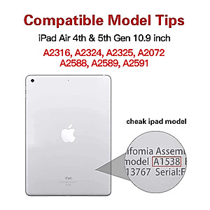 PZOZ iPad Kids Case Compatible for iPad Air 4th 2020 & Air 5th 2022 Generation 10.9 inch, EVA Shockproof Rotate Handle Folding Stand Heavy Duty Protective Cute Cover for Boys Girls (Pink)