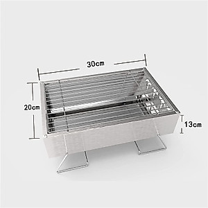 BBQ Grill Outdoor Gas grill Portable Mini BBQ Charcoal Grill Folding Stainless Steel Grill For Camping Outdoor Barbecue Smoker Grill Outdoor Charcoal Grill