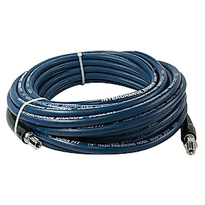 Interchange Brands 9815-50 1/4" X 50' 3000 PSI 1/4" MPT Blue Carpet Cleaning Solution Hose
