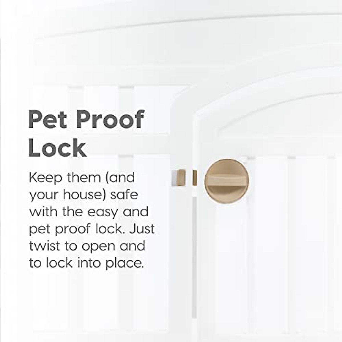 IRIS USA Dog Playpen, 4-Panel 24" Pet Playpen with Door, Puppy Playpen, Indoor/Outdoor Dog Pen, 35 x 35 x 24, Foldable, Customizable, Black