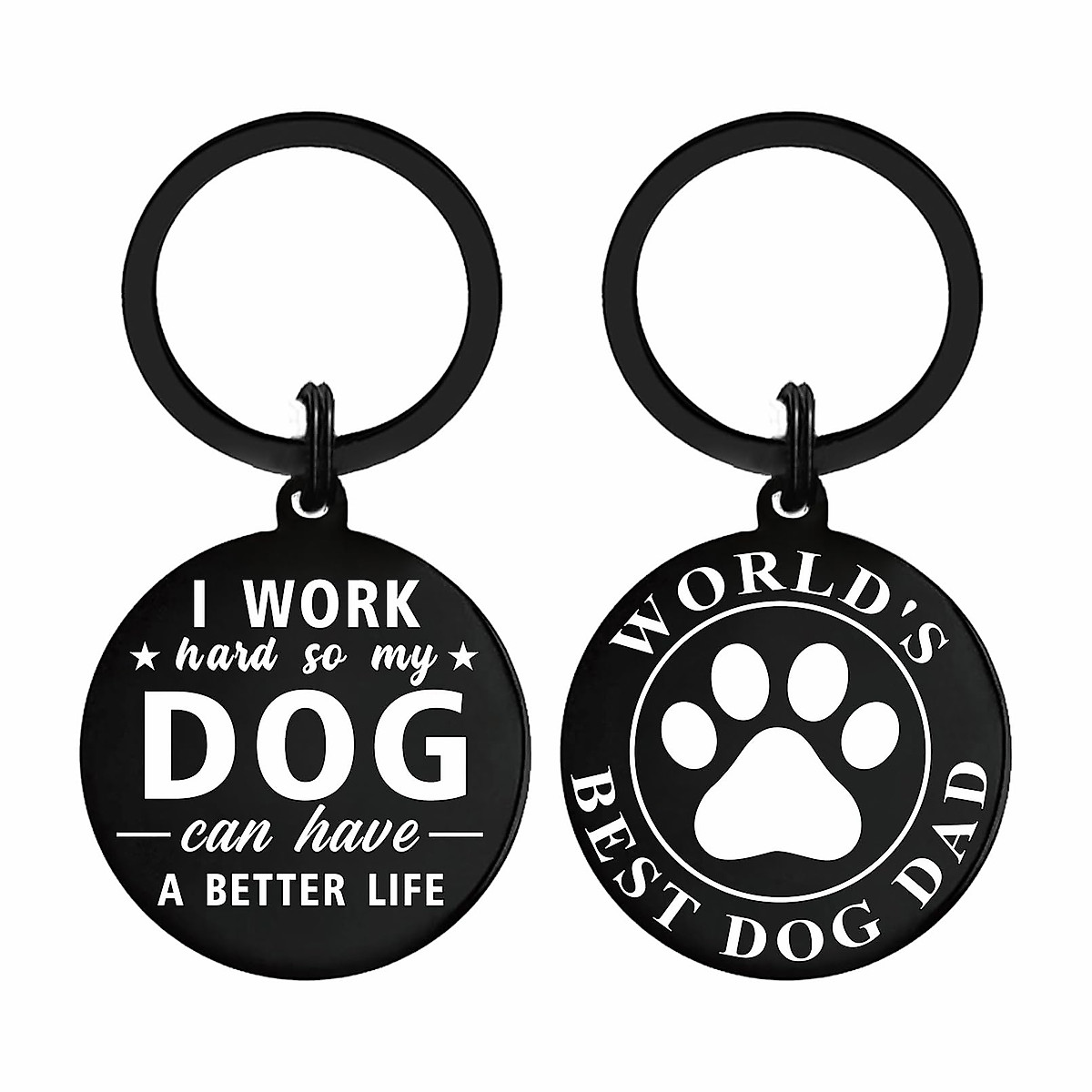 Dog Dad Gifts for Men - Dog Lover Gifts for Men - Best Dog Dad Ever Keychain, Dog Dad Birthday Gift