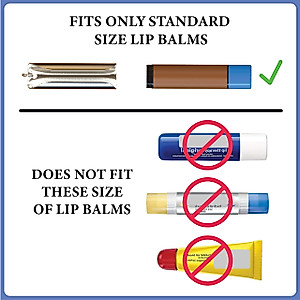 TALLAC HOUSE Stainless Steel Lip Balm Keychain Holder Sleeve with Dial Protection Not Chapstick Brand Compatible