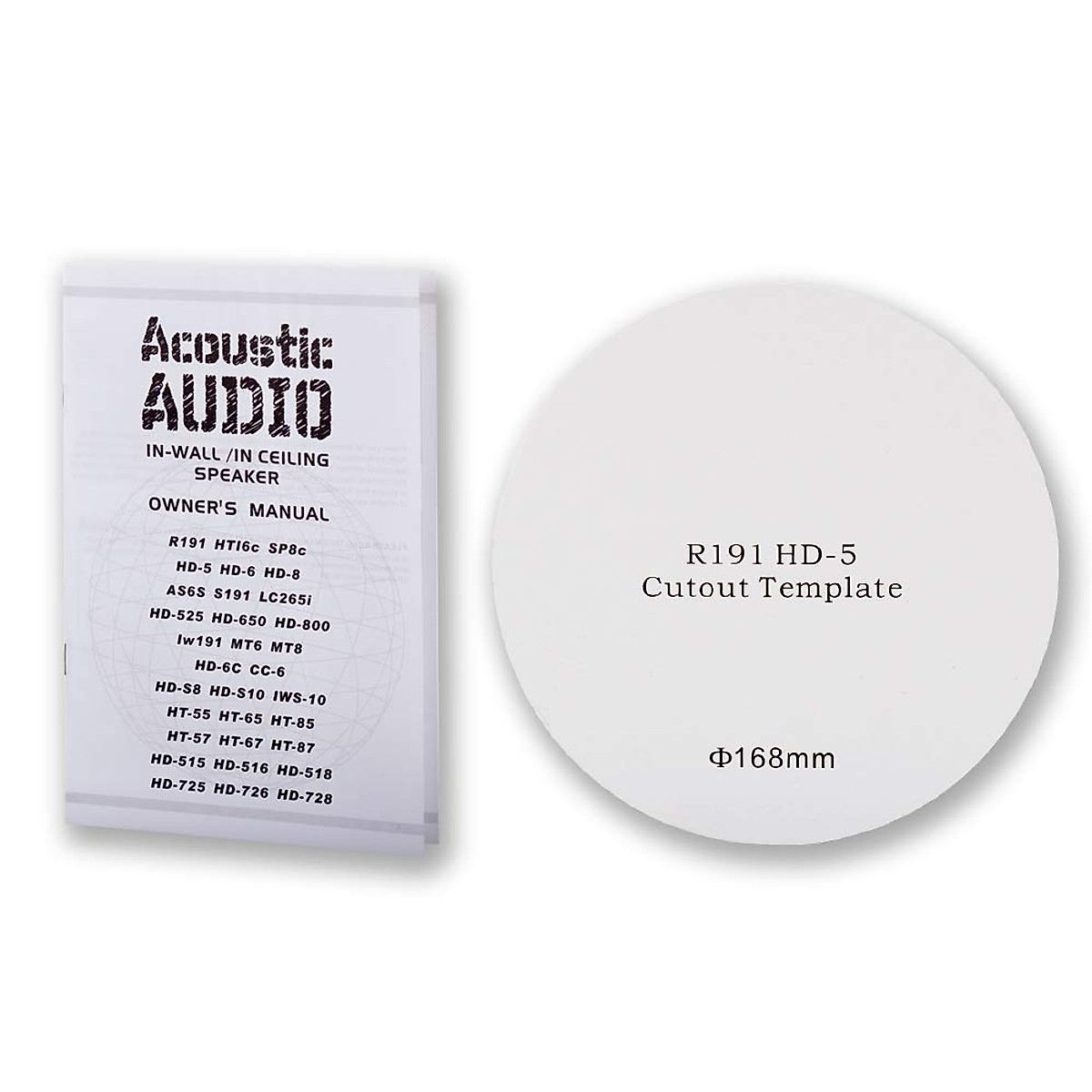 Acoustic Audio by Goldwood R-191 in Ceiling/in Wall Speaker Pair 2 Way Home Theater Surround Speakers,White,5.25-Inch