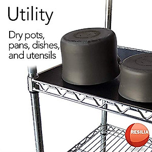 Resilia Shelf Liner Set for Wire Shelving Units – 5 Pack, 14 Inches x 30 Inches, Clear Vinyl, Anti-Slip, Heavy Duty, Made in The USA, for Kitchen, Bathroom, Garage Storage