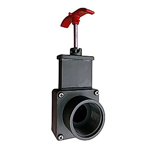 FibroPool Above Ground Pool Gate Valve - 1 1/2 inch - Dual Threaded Shut Off Slice Adapter for Swimming Pools