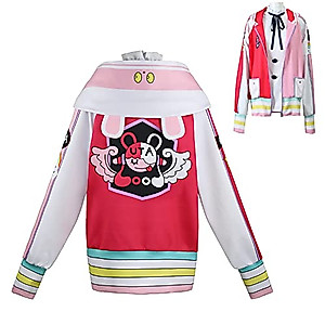 Women's Anime Uta Cosplay Costume Coat Red Long hoodie Uta Jacket Dress Suits with Accessories Halloween(uta-F, M)